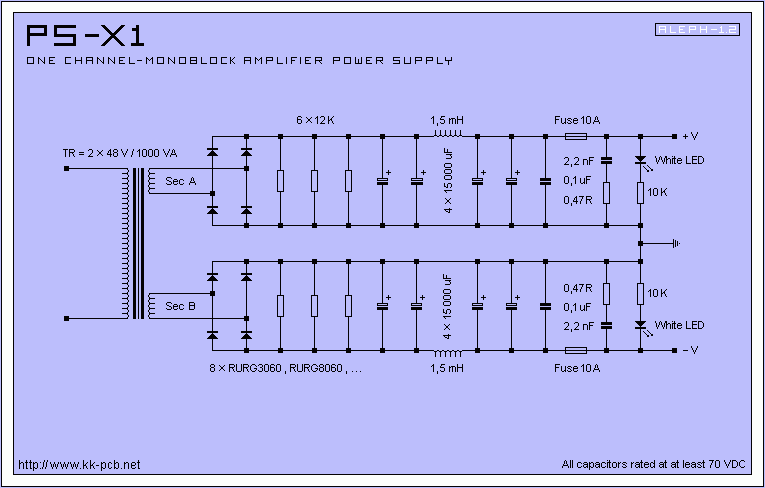 PASS LABS CLONE - Aleph-1.2 PS-X1 Amplifier Power Supply PCB