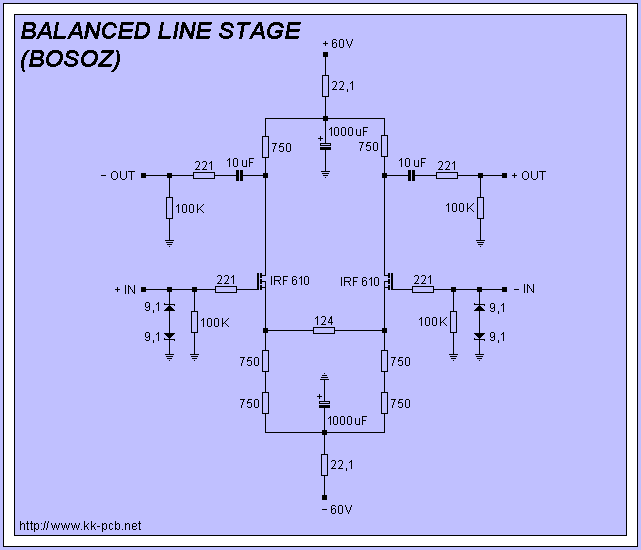 PASS LABS CLONE - BLS BOSOZ Class-A preamplifier PCB